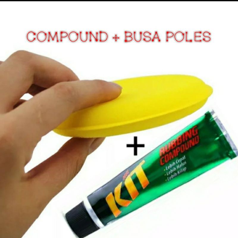 Jual KOMPON COMPOUND + BUSA POLES APPLICATOR PAD PENGHILANG BARET BODY ...