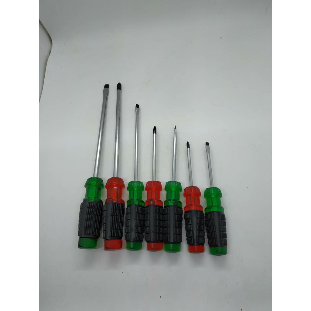 Jual 7PCS RUBBER GRIP SCREWDRIVER SET ART:S-LTS-7PC IWT | Shopee Indonesia