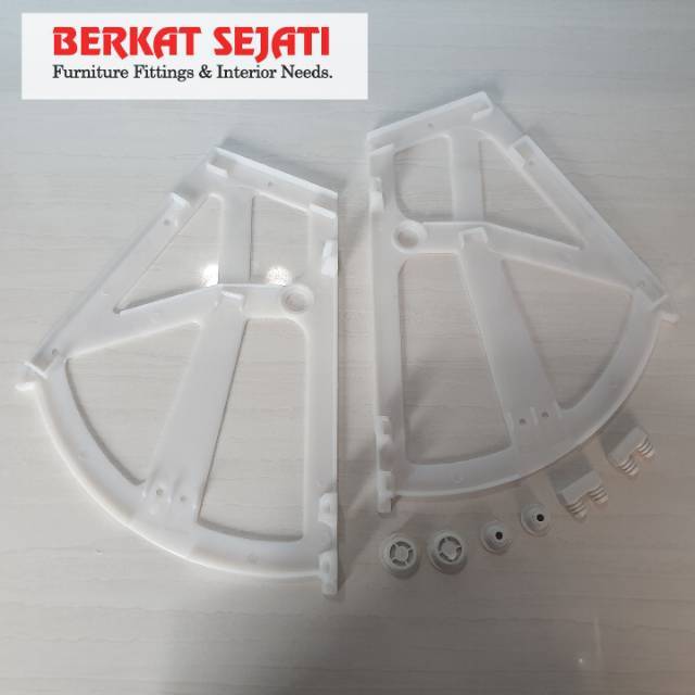 Jual Bracket Fitting Engsel / Rel Lemari Rak Sepatu Putar 2 Dua Susun ...