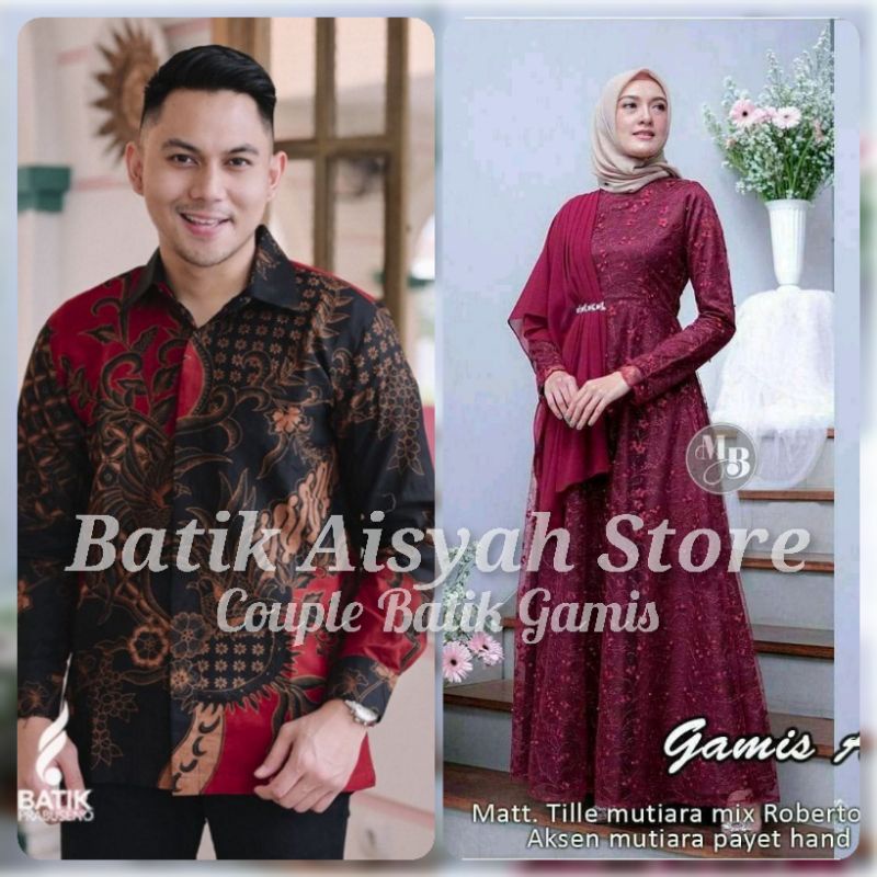 Jual BAJU SARIMBIT COUPLE PASANGAN KEBAYA BROKAT CAPEL MODERN BATIK ...