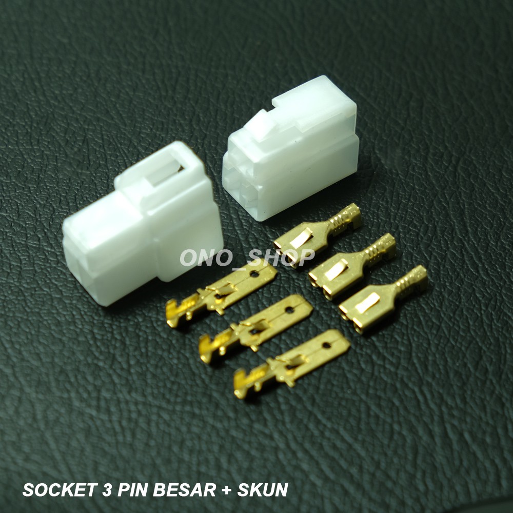 Jual Socket Kabel 3 Pin Besar ( 10 Set ) | Shopee Indonesia