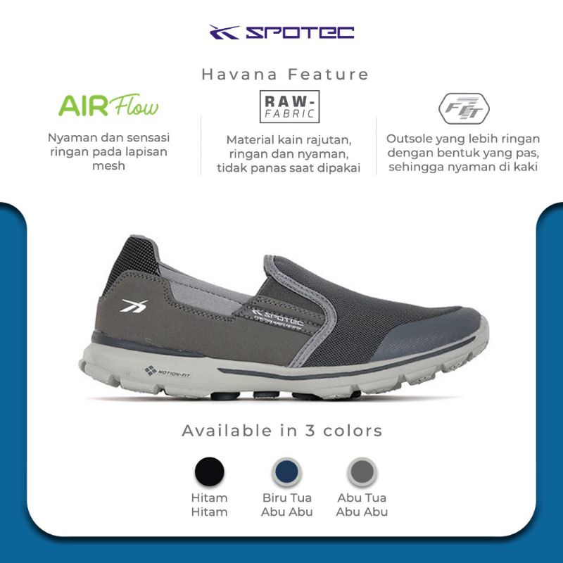 Jual SPOTEC Sepatu Walking Havana Abu-abu | Shopee Indonesia
