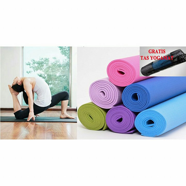 Jual Matras yoga 4mm/yoga MAT/matras senam | Shopee Indonesia