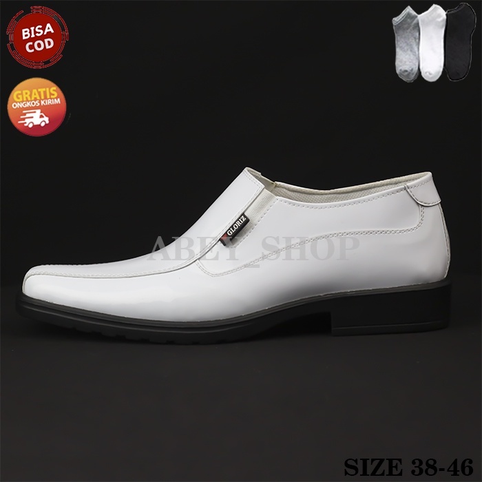 Jual Sepatu Pantofel Putih Pria Sepatu kerja pria formal Sepatu Dinas ...