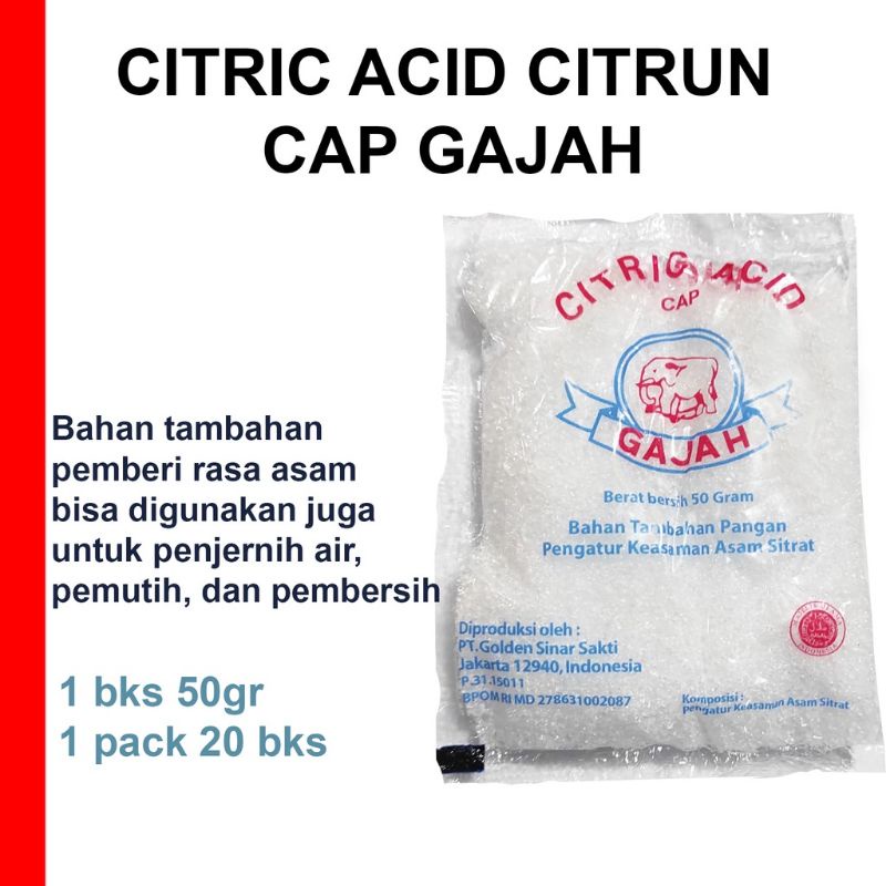 Jual Sitrun Citric acid 1rtg/5's | Shopee Indonesia