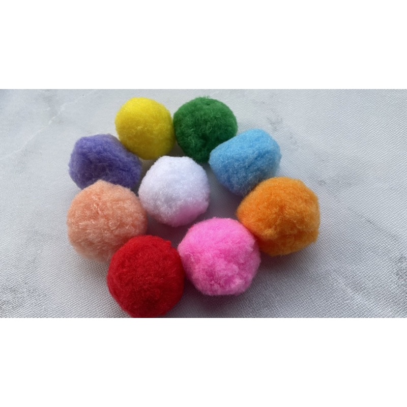 Jual LILOMILO Pompom Jumbo 6cm satuan/pom2 besar 6 cm/pom pom warna ...
