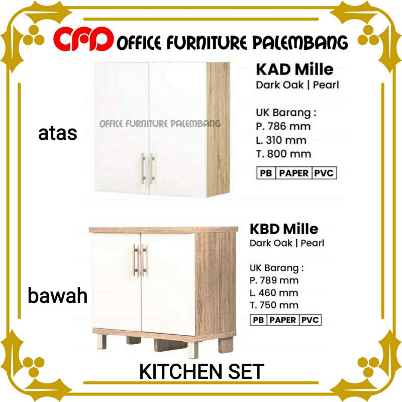 Jual kitchen set olympic KAD KBD MILLE lemari dapur rak piring rak ...