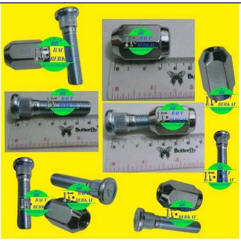 Jual ECER baut roda mur racing kijang panjang baut mur roda racing ...
