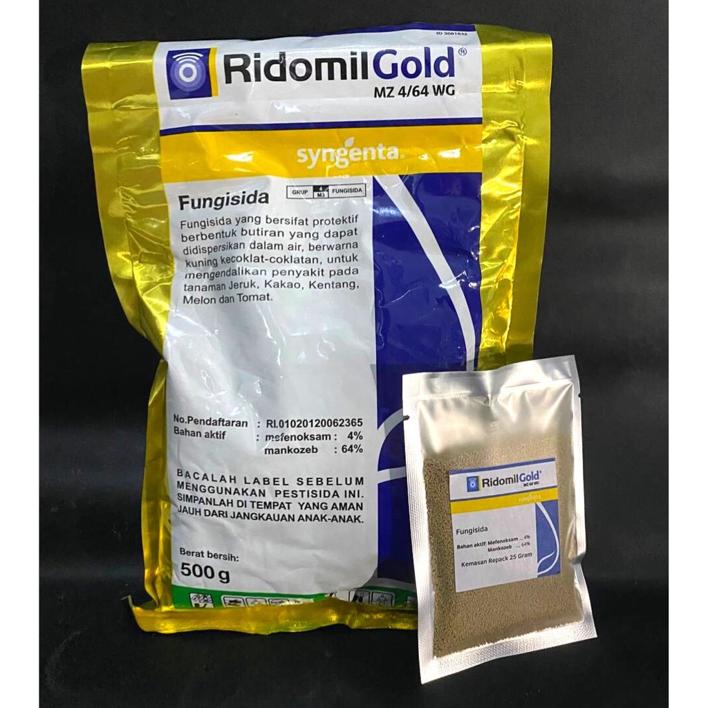 Jual REPACK 25 Gram - Fungisida RIDOMIL GOLD MZ 4 64 WG Fungisida ...