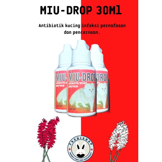 Jual Miu-Drop 30ml/obat perbapasan kucing/antibiotik kucing/pencernaan ...