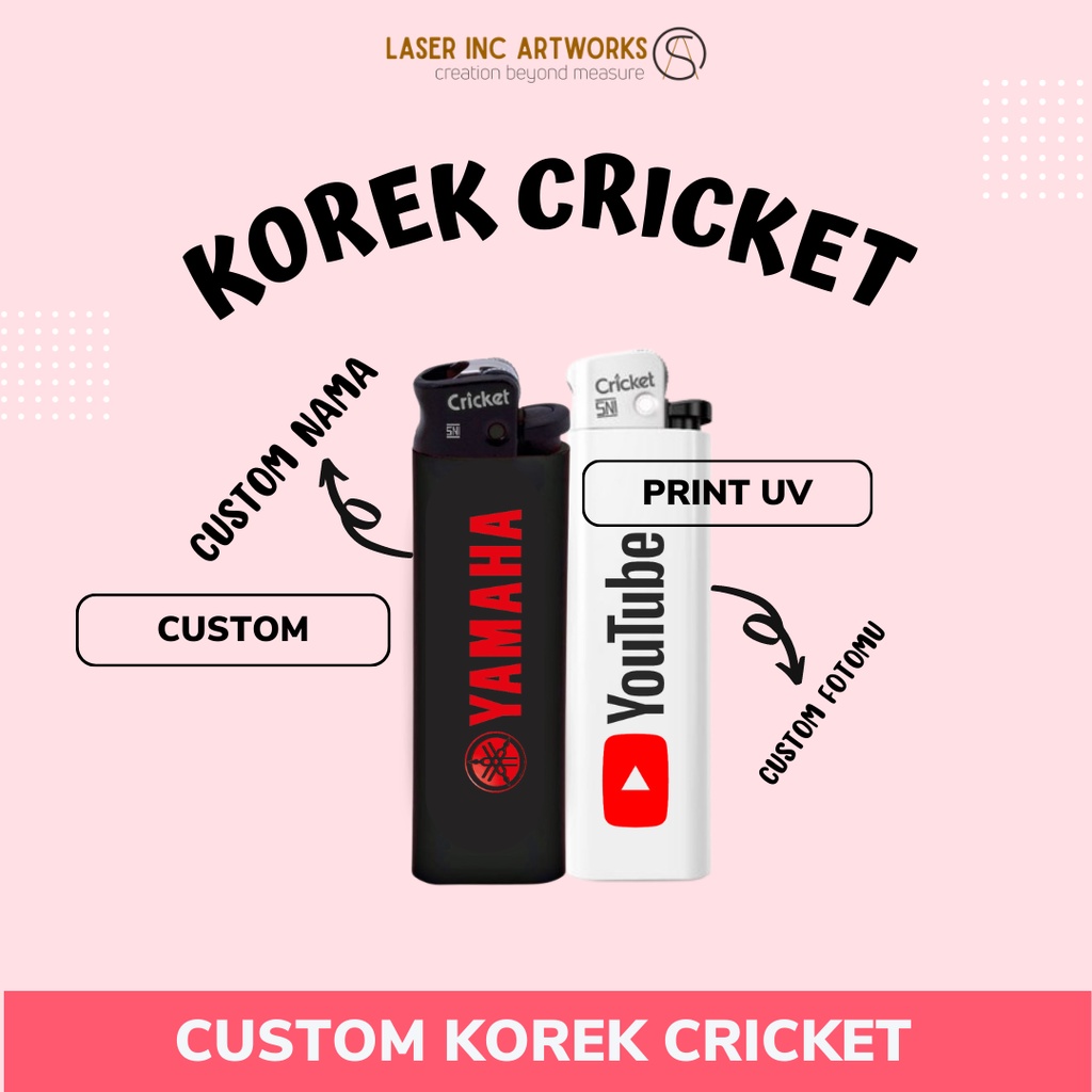 Jual Korek cricket mancis custom (gambar bebas, tidak ada minimal order ...