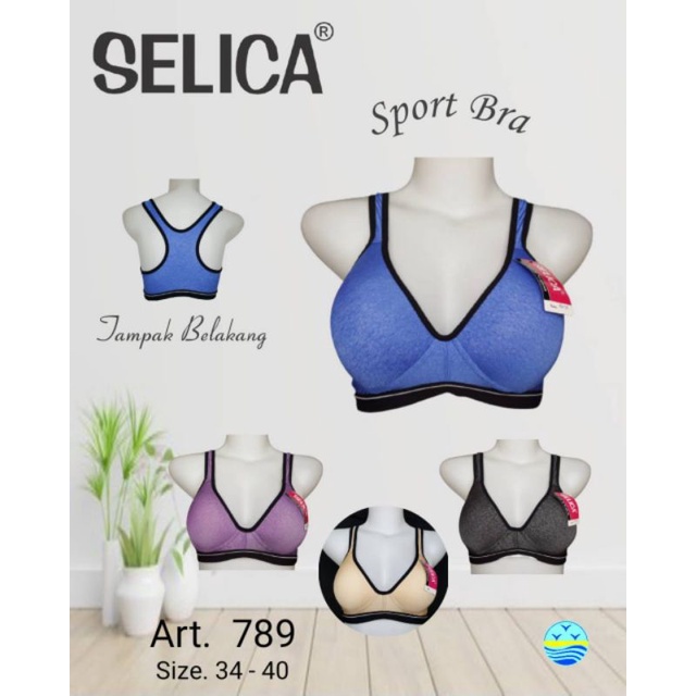 Jual Bra Sports Selica Model Agnes Tanpa Kawat BH 789 | Shopee Indonesia