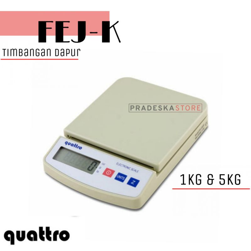 Jual Timbangan Kue Digital QUATTRO FEJ Series 5Kg 1Kg Menggunakan ...