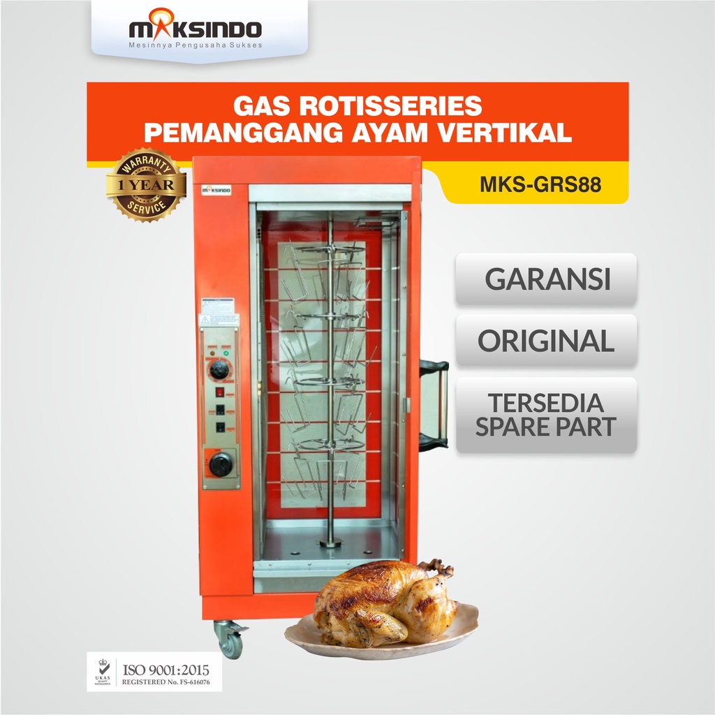 Jual Maksindo Mesin Gas Rotisseries Pemanggang Ayam Vertikal MKS-GRS88 ...