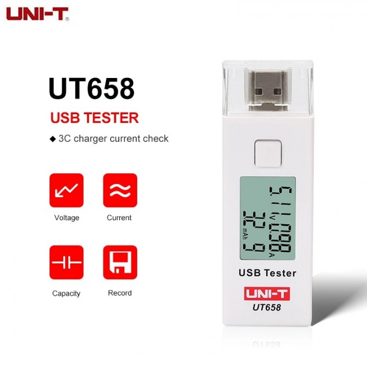 Jual UNI-T UT658 - Digital LCD Portable Mini USB Tester - 9V Max ...