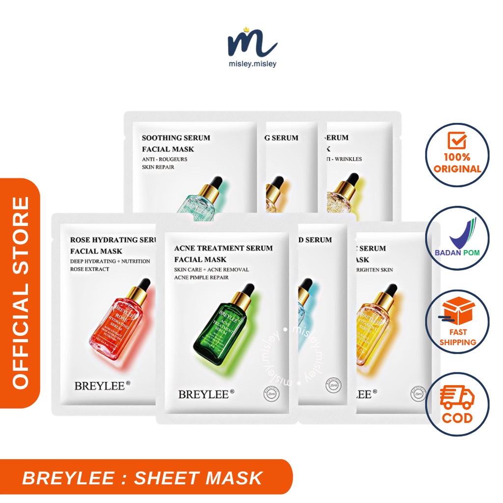 Jual MISLEY - BREYLEE Sheet Mask All Varian Original (Soothing / Rose ...