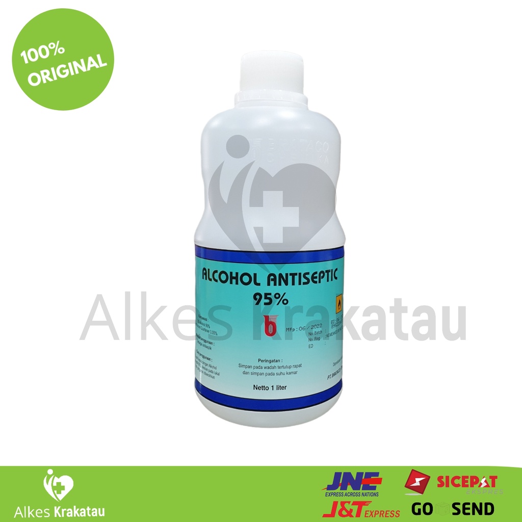 Jual Alkohol Antiseptik 95% Brataco 1L / Alcohol Antiseptic 1 Liter ...