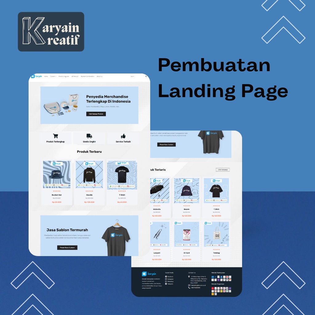 Jual Jasa Pembuatan Landing Page Website Custom Design | Shopee Indonesia