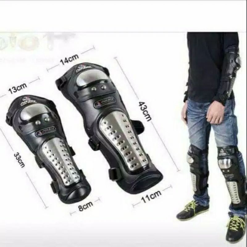 Jual Decker Dekker besi stanlies pelindung lutut / siku 1set Pro X Besi ...