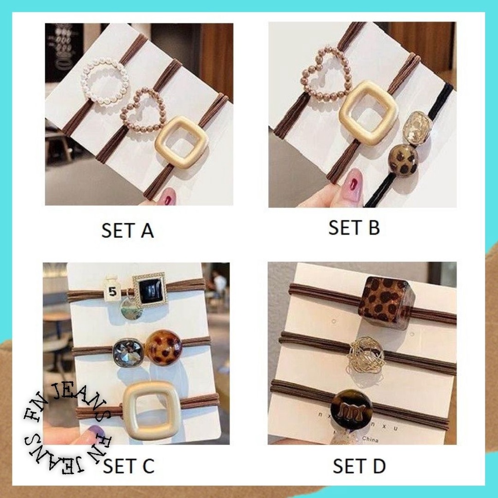 Jual FNJEANS Triple Set 3pcs Kunciran Wanita HAENGUL 머리띠 AKW 20 | Shopee Indonesia