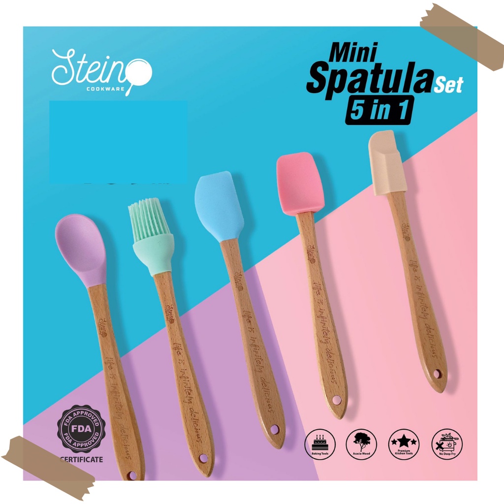 Jual Spatula Silicon Stein Cookware Mini 5 in 1 | Shopee Indonesia
