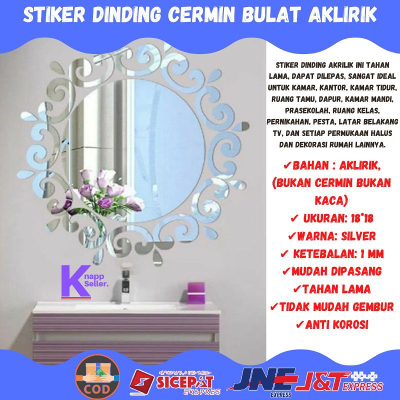 Jual Wallpaper Stiker Dinding Bulat Akrilik Tempel | Shopee Indonesia