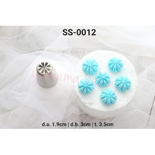 Jual SS-0012 Spuit pipping tip rusia kecil bunga flower buttercream ...