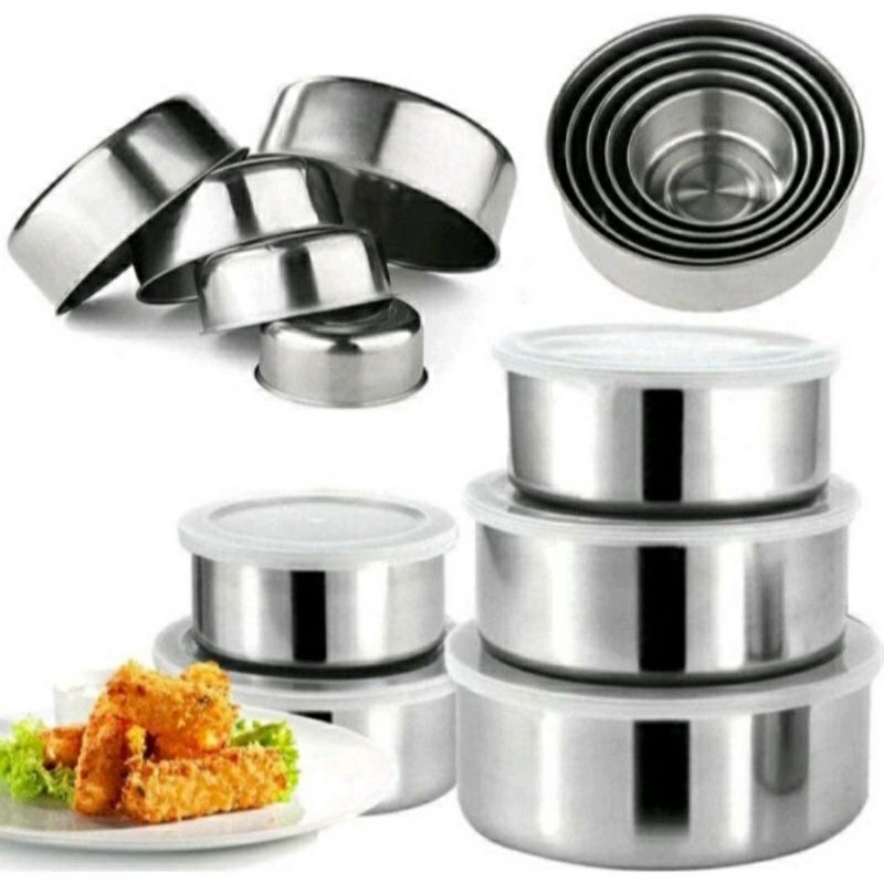 Jual Rantang Stainless Susun 5 Dengan Penutup Food Container/ Mangkok ...