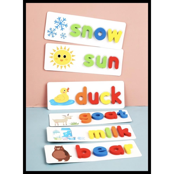 Jual Spelling Puzzle / Puzzle Membaca / Cognitive Alphabet Spelling ...