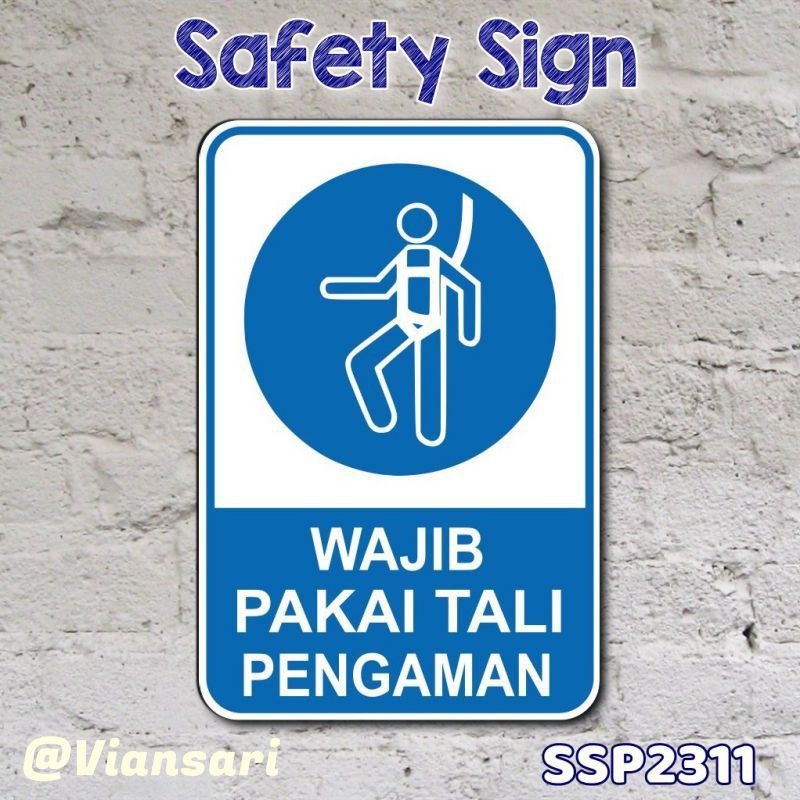 Jual Viansari Safety Sign Label Rambu Petunjuk K3 EESH - Wajib Pakai ...
