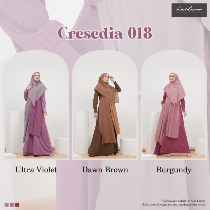 Jual HAITWO SET GAMIS SYAR'I + HIJAB CRESEDIA 018 (BACA DESKRIPSI ...