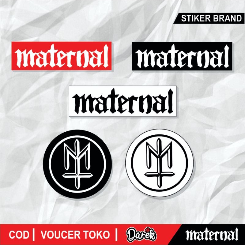 Jual stiker brand, stiker logo maternal, sticker distro | Shopee Indonesia