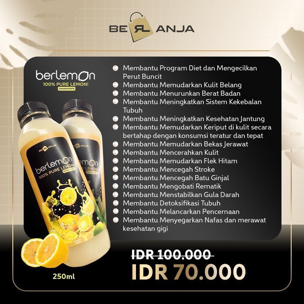 Jual Berlemon 250 ml-Nutrisi-Suplemen-Minuman Nutrisi-Minuman Kesehatan ...