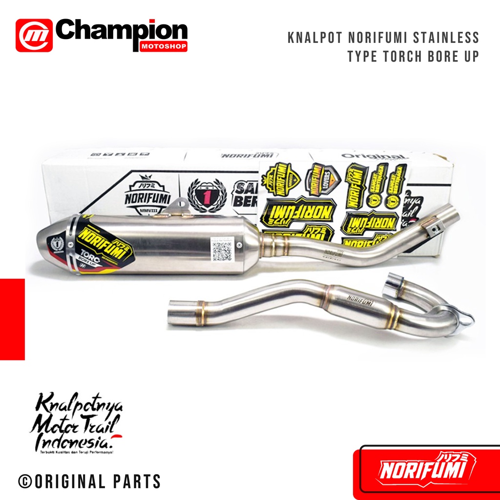 Jual Knalpot Ori Norifumi Stainless Torc Mesin Standar / Bore Up Klx ...