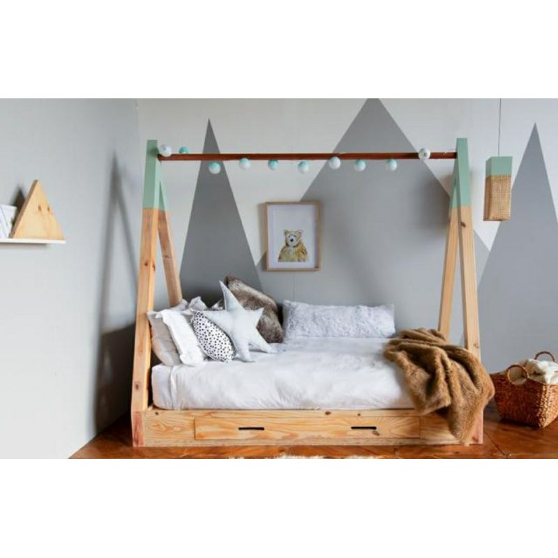 Jual teepee bed with drawer tempat tidur anak dengan laci | Shopee ...