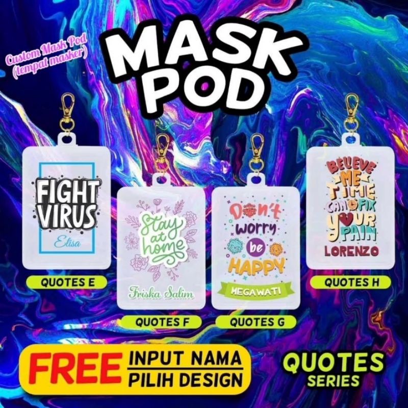 Jual CUSTOM MASK POD ( TEMPAT MASKER ) | Shopee Indonesia