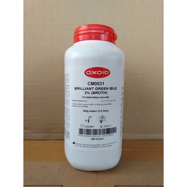 Jual Brilliant Green Bile 2% Broth Oxoid CM0031B | Shopee Indonesia