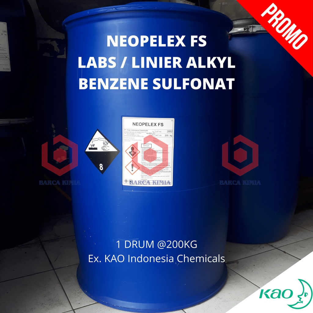 Jual KAO NEOPELEX FS 1 DRUM 200 KG / LABS - BAHAN SABUN DETERJEN ...