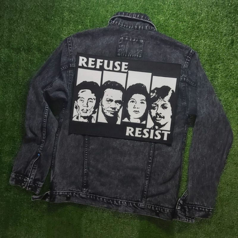 Jual Backpatch Sablon Refuse Resist/Emblem Punggung Sablon Masih ingat ...