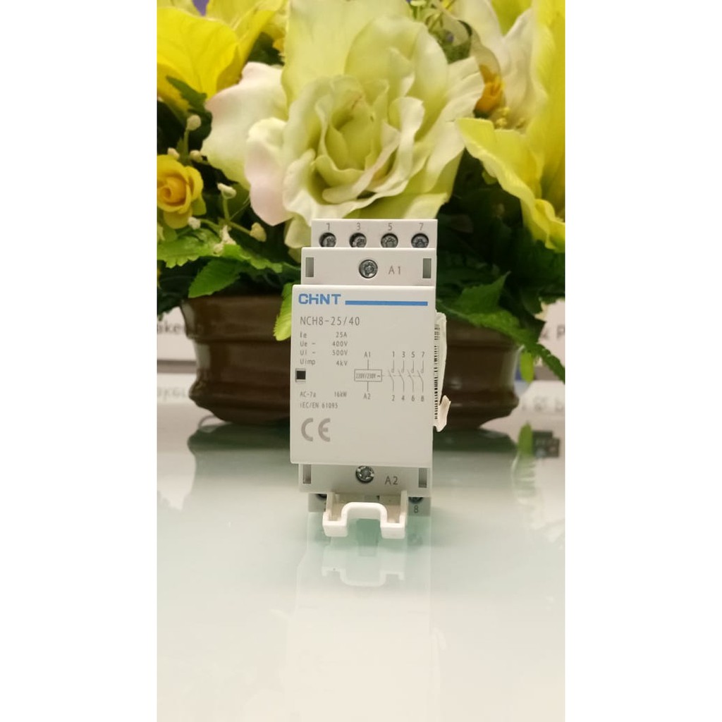 Jual Chint NCH8 - 25/40 Contactor Modular Din Rail 25A 4P 4NO Kontaktor ...