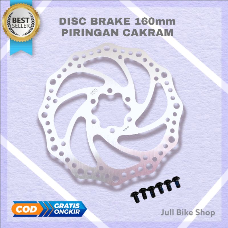 Jual Disc brake sepeda piringan cakram lipat mtb 160mm 6 baut tebal ...