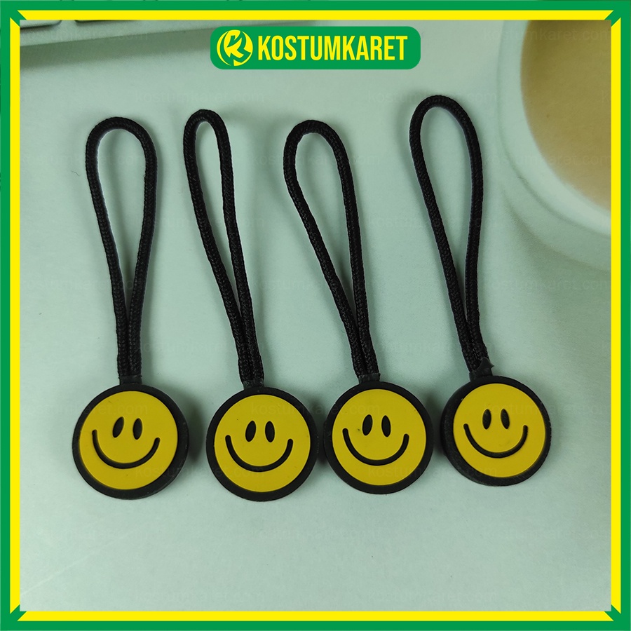 Jual Gantungan Resleting Karet Motif Emoticon Smile ( Bukan Plastik ...