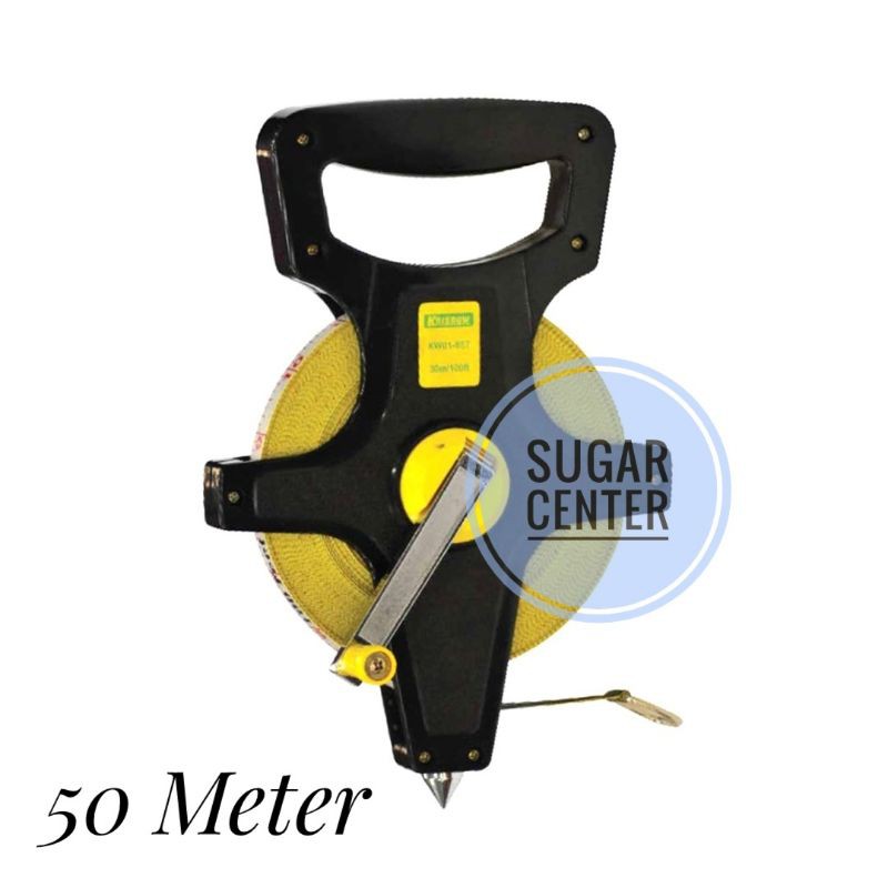 Jual Krisbow Meteran Gulung 50 Meter/Measuring Tape 50 Meter/Meteran ...