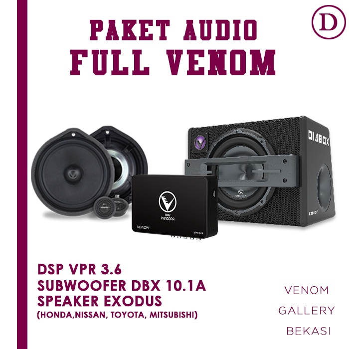 Jual Paket Audio Mobil Venom D (Speaker 2 way, DSP, Subwoofer) | Shopee Indonesia
