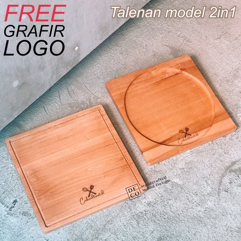 Jual [TALENAN 2 IN 1] props foto makanan properti foto makanan talenan ...