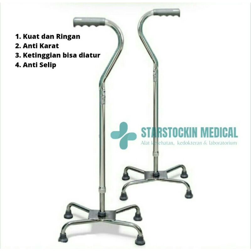 Jual Onemed Alat Bantu Jalan Tongkat Piramid C Kaki 4 | Shopee Indonesia