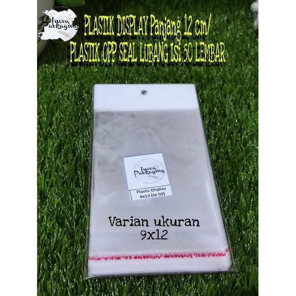 Jual PLASTIK DISPLAY Panjang 12 cm / PLASTIK OPP SEAL LUBANG Isi 50 ...