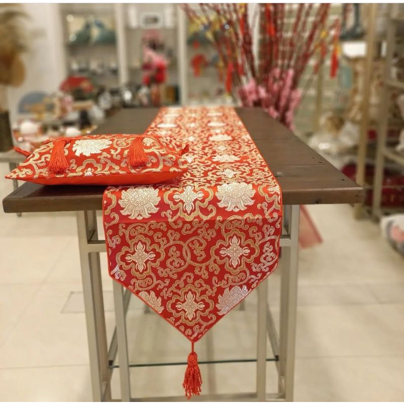 Jual Taplak Meja Table Runner Imlek Impor | Shopee Indonesia