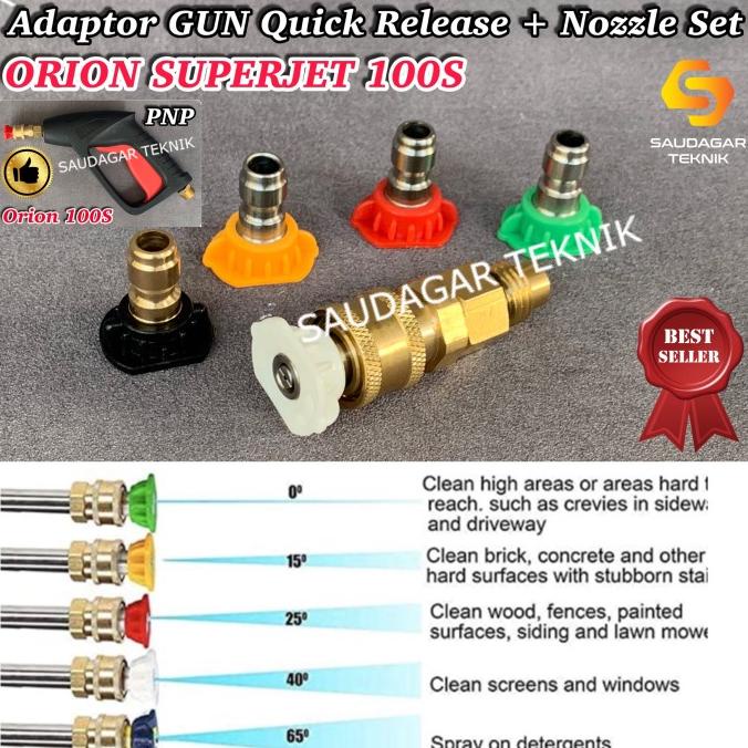 Jual Adaptor Quick Release Gun Orion 100S Quick Coupler Orion Superjet ...
