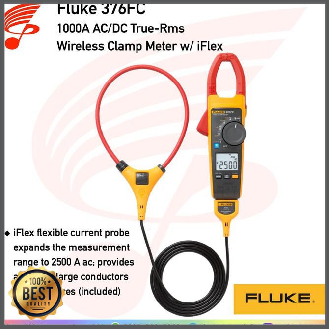 Jual alat Fluke 376 FC 1000A AC/DC True-rms Wireless Clamp Meter w/ iFlex 376FC | Shopee Indonesia